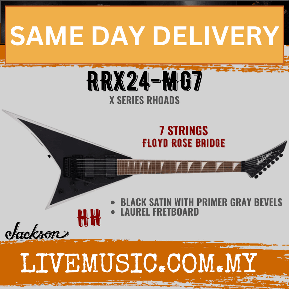 Jackson X Series Rhoads RRX24-MG7 7-String Guitar, Laurel FB, Satin ...