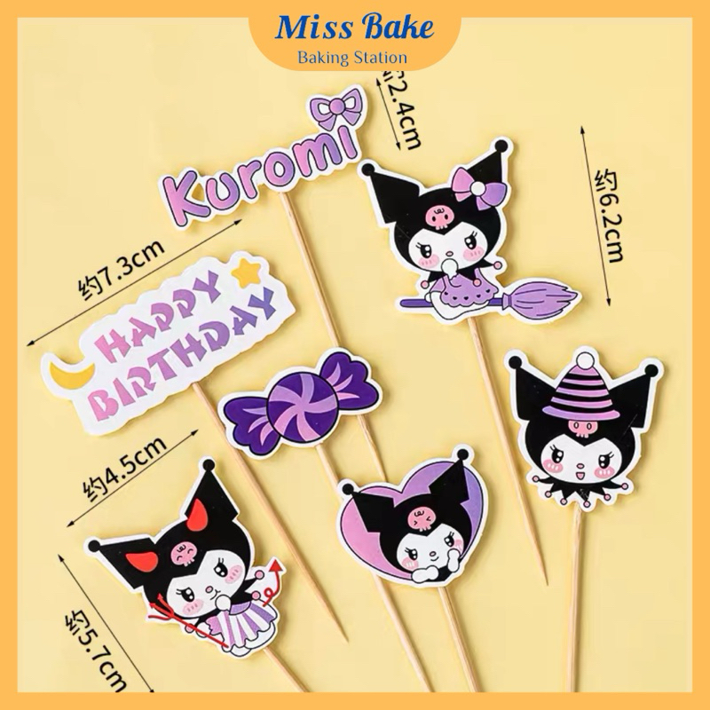 MISS BAKE Hiasan Kek Dekorasi Kuromi Theme Sanrio Toy Birthday Cake ...