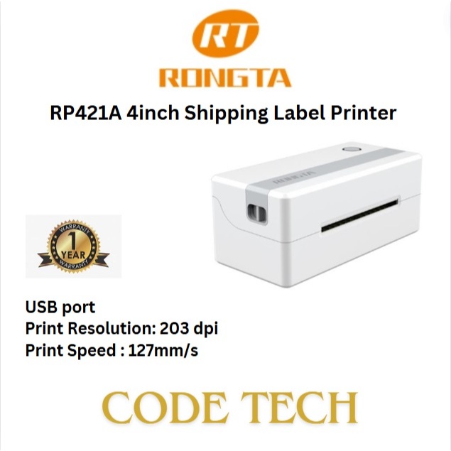 Rongta RP421A 4inch Shipping Label Printer Affordable 4-inch direct ...