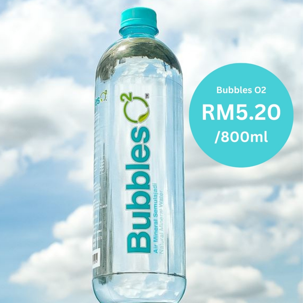 [Ready stock] Bubbles O2 Air Mineral Semulajadi (800ml) / Bubbles O2 Naturally Oxygenated ...