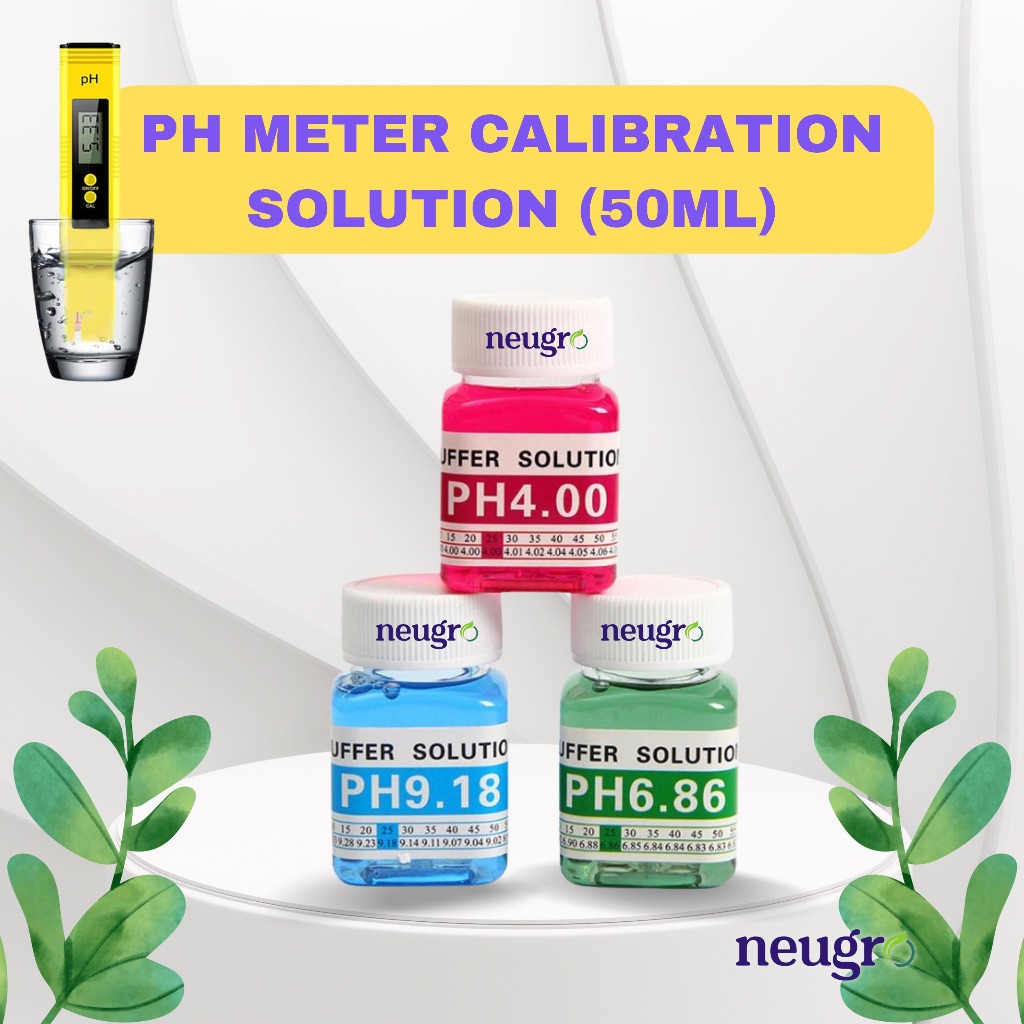 pH Meter Calibration Solution Buffer Liquid 50ml Kalibrasi Meter pH Cecair [pH4.0 + pH6.86 + pH9 ...