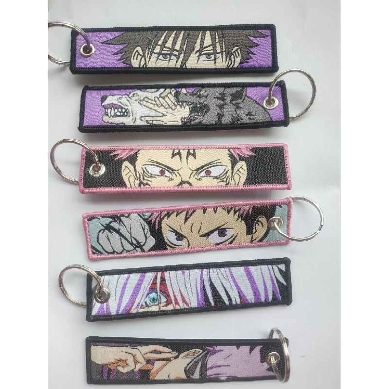 Anime jujutsu kaizen double embroidered keychain/keytag/jet tag-megumi ...