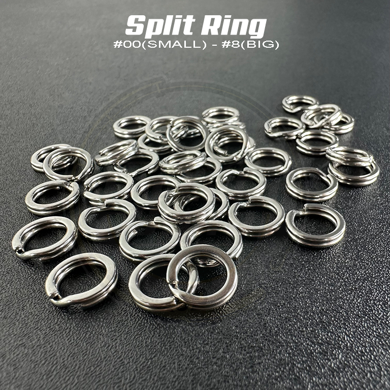 Split Ring Fishing Snap Heavy Duty Anti Karat Fast Jig Slow Jigging Micro Stainless Steel Gewang ...