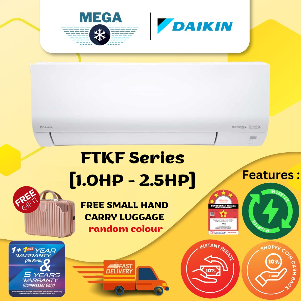 Daikin Aircond Inverter R32 1 0hp ~ 2 5hp Ftkf Model With Wifi Adaptor