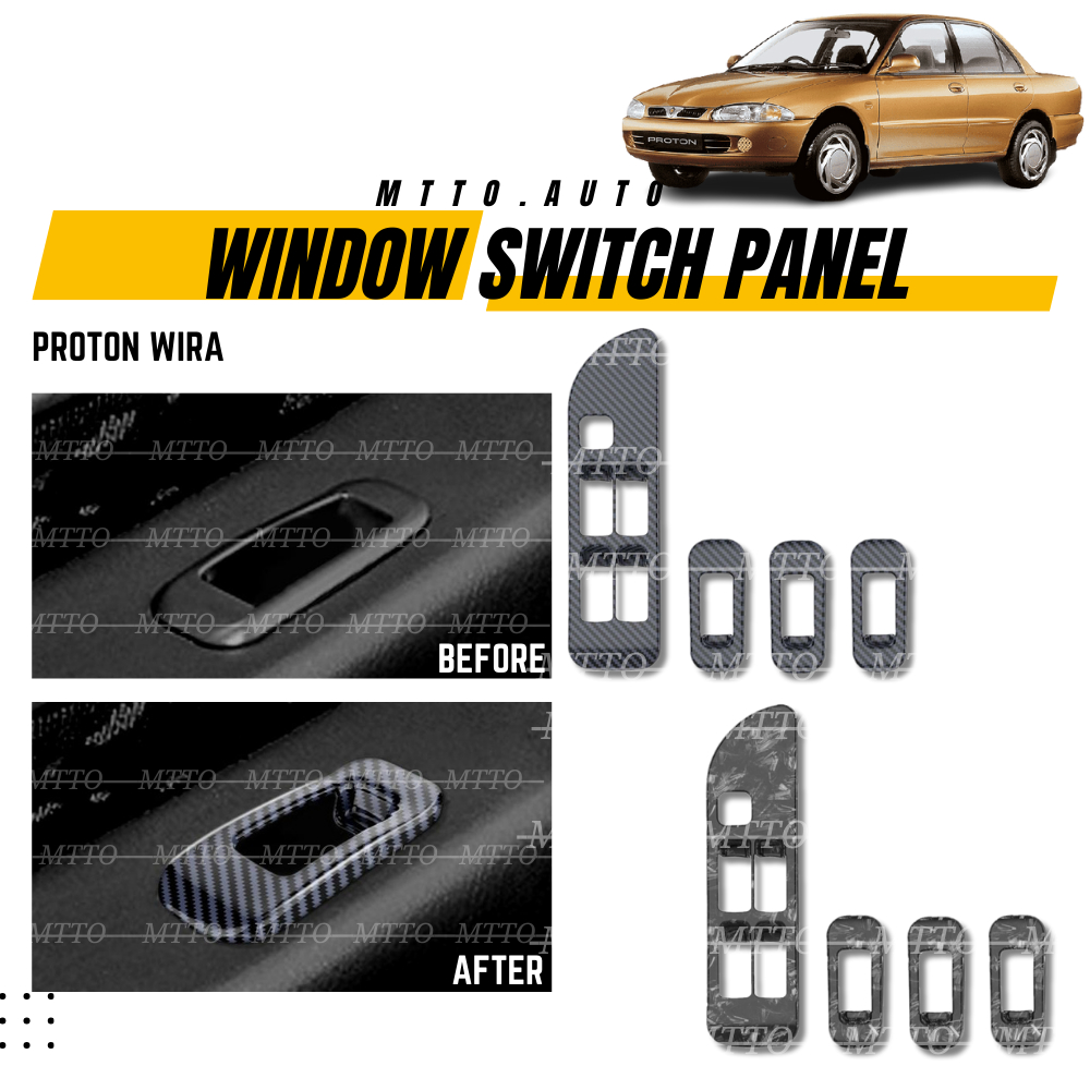 MTTO Proton Wira Interior Door Window Switch Panel Cover Accessories ...