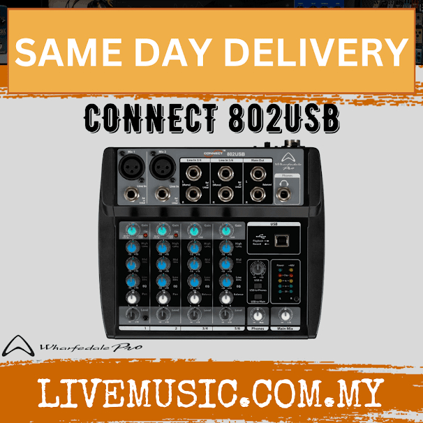Wharfedale Pro Connect 802USB Mixer (802-USB/802 USB) | Shopee Malaysia