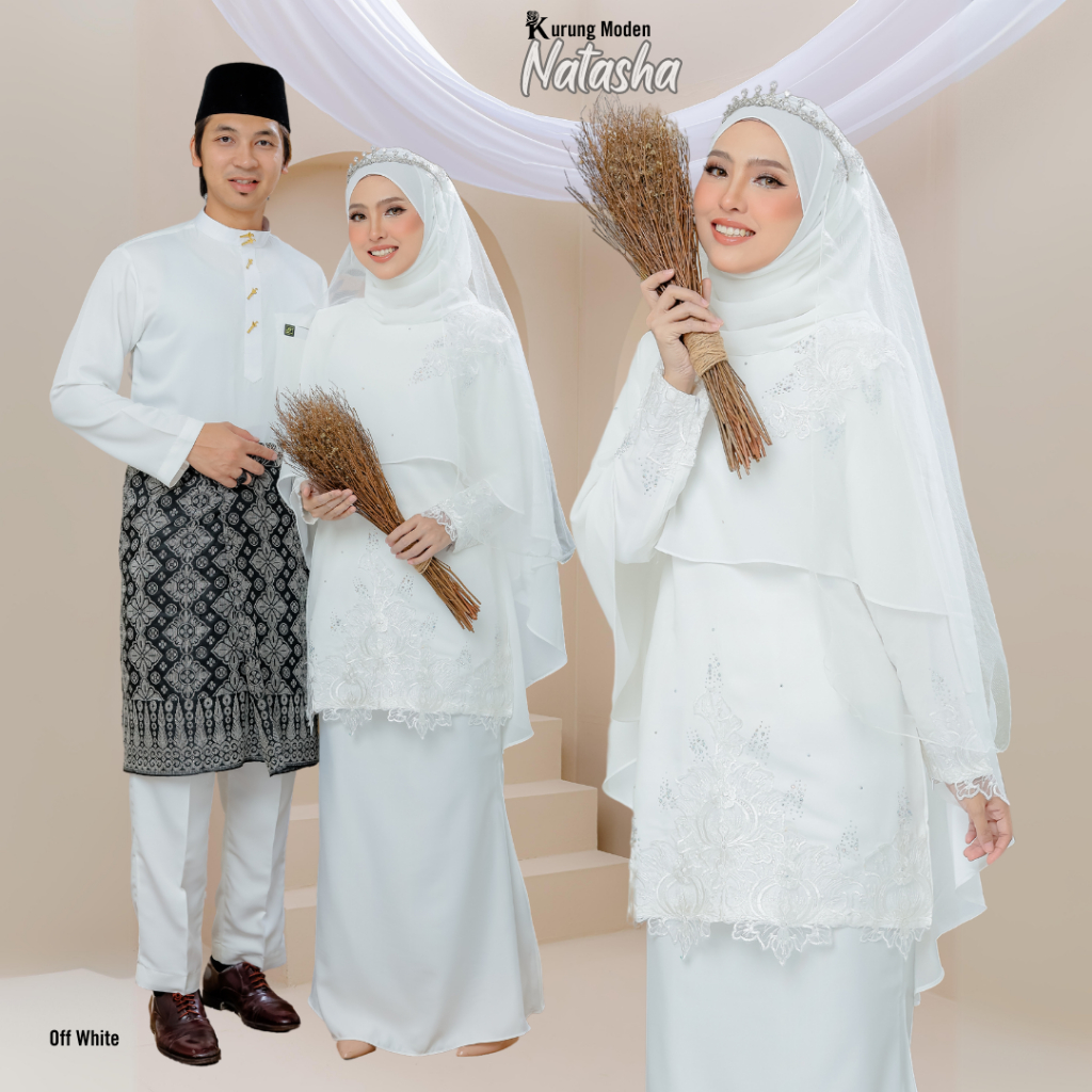 FULL SET NIKAH NATASHA / BAJU NIKAH / BAJU TUNANG / BAJU KURUNG MODEN ...