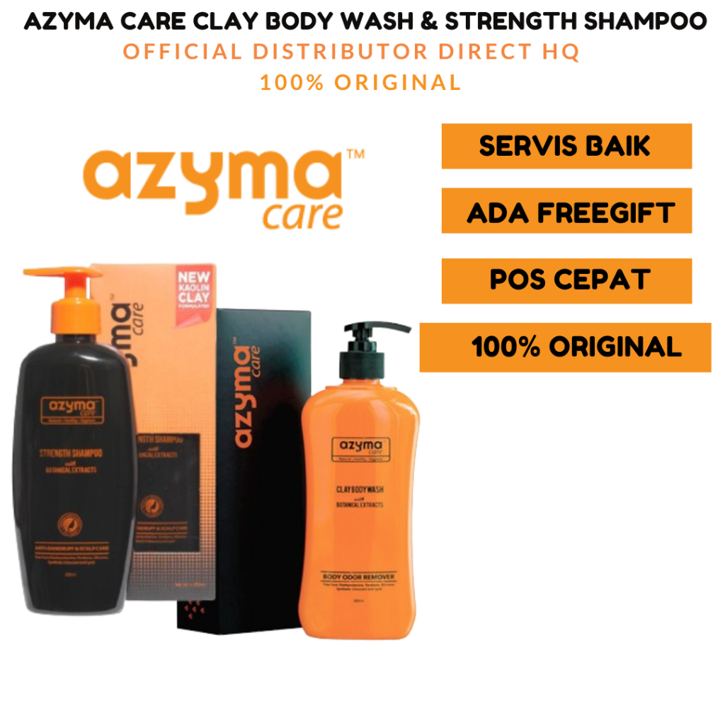 [ADA FREEGIFT] AZYMA CARE ECZEMA CARE BODY CLAY WASH STRENTGH SHAMPOO ...