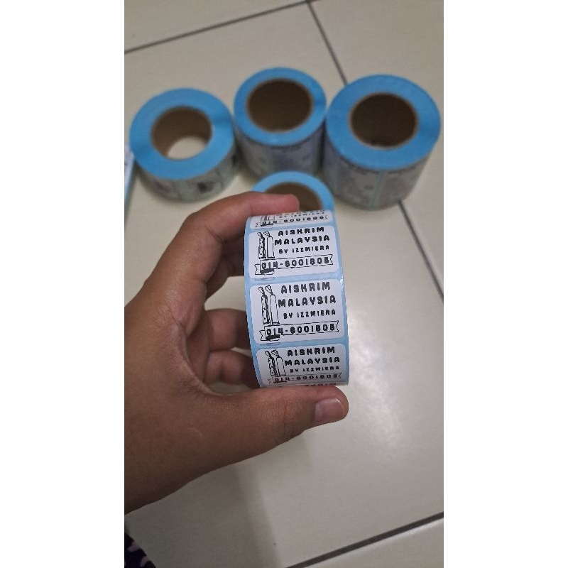 30mm*20mm. Sticker Pelbagai Kegunaan. Aiskrim Malaysia, Vendor, Frozen ...