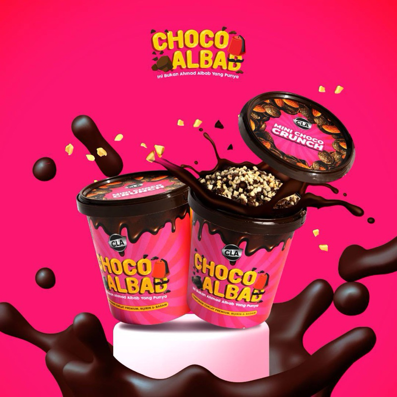 Choco Albab premium chocolate choco tub mini choco crunch with premium ...