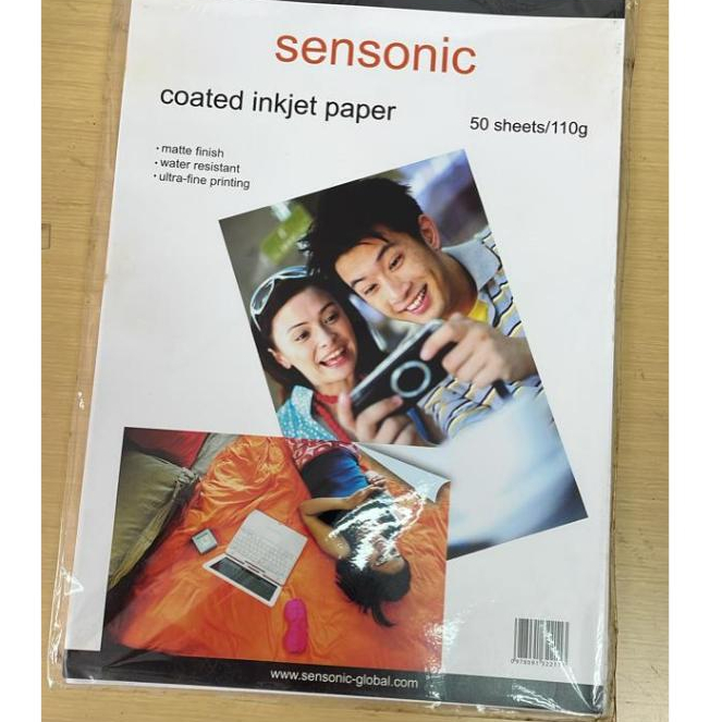 Sensonic A4 Coated Inkjet Paper 50sheets / 110g | Shopee Malaysia