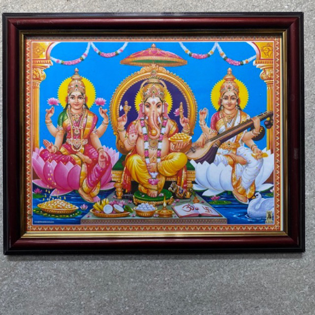 Ganesha,Saraswati,Lakshmi Photo frame | Sami photo frame | 9x12cm ...