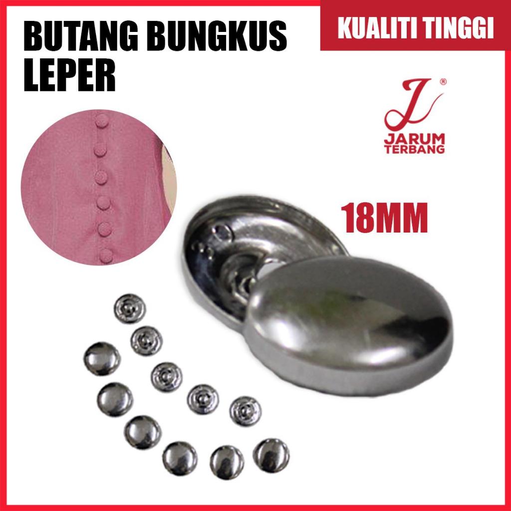 20 Set pcs Butang Bungkus Bulat Leper / Round Flat Button Wrap / Button ...