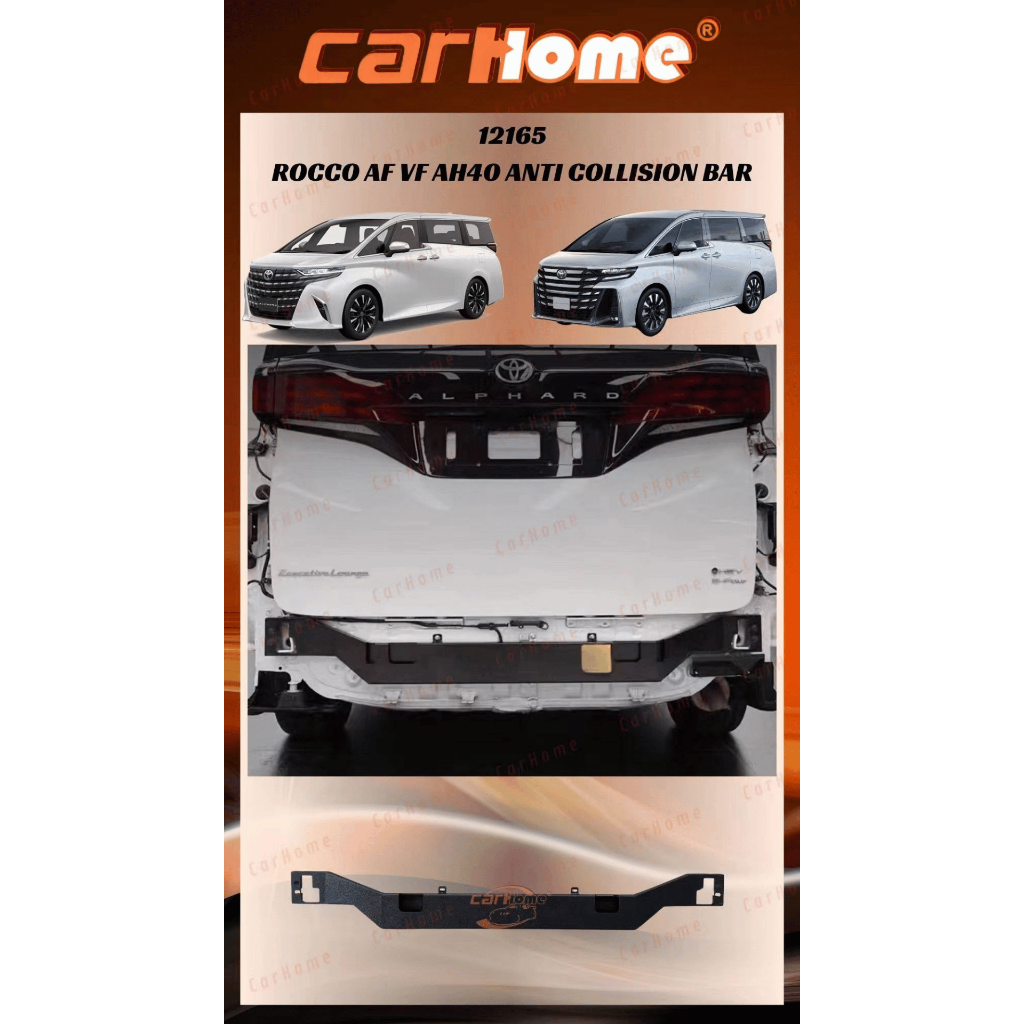 TOYOTA ALPHARD VELLFIRE 2023 2024 AH40 AGH40 ANTI COLLSION BAR REAR ...