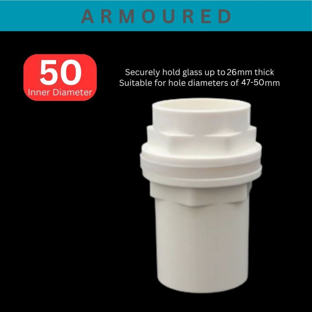 ⚠️[CHINA SIZE] PVC Straight Pipe Tank Connector Fitting Drainage Water ...