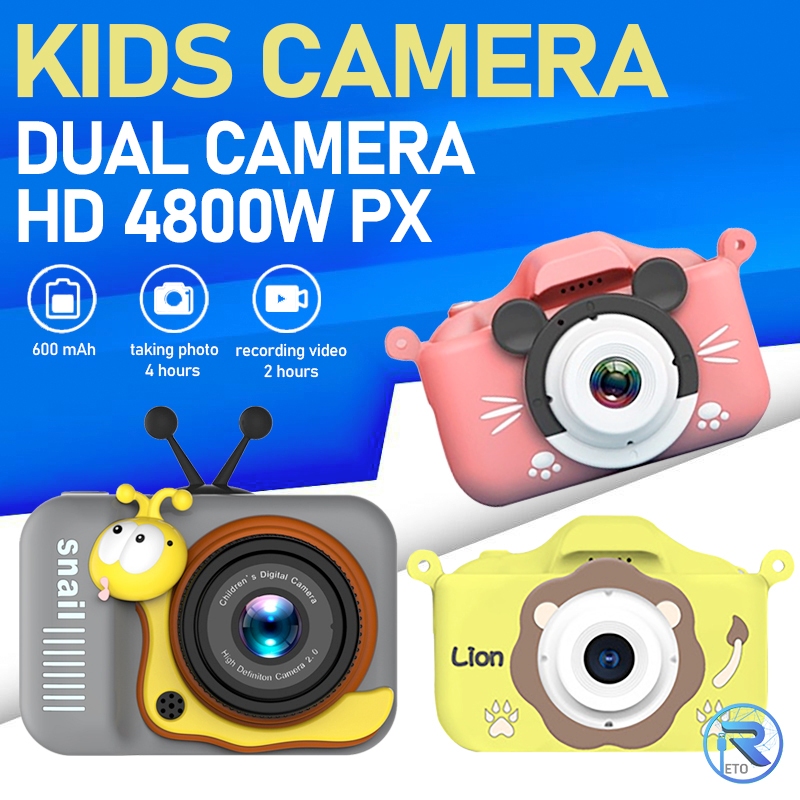 Dual Camera 12MP HD LENS Kids Children Digital Camera For Child Mini ...
