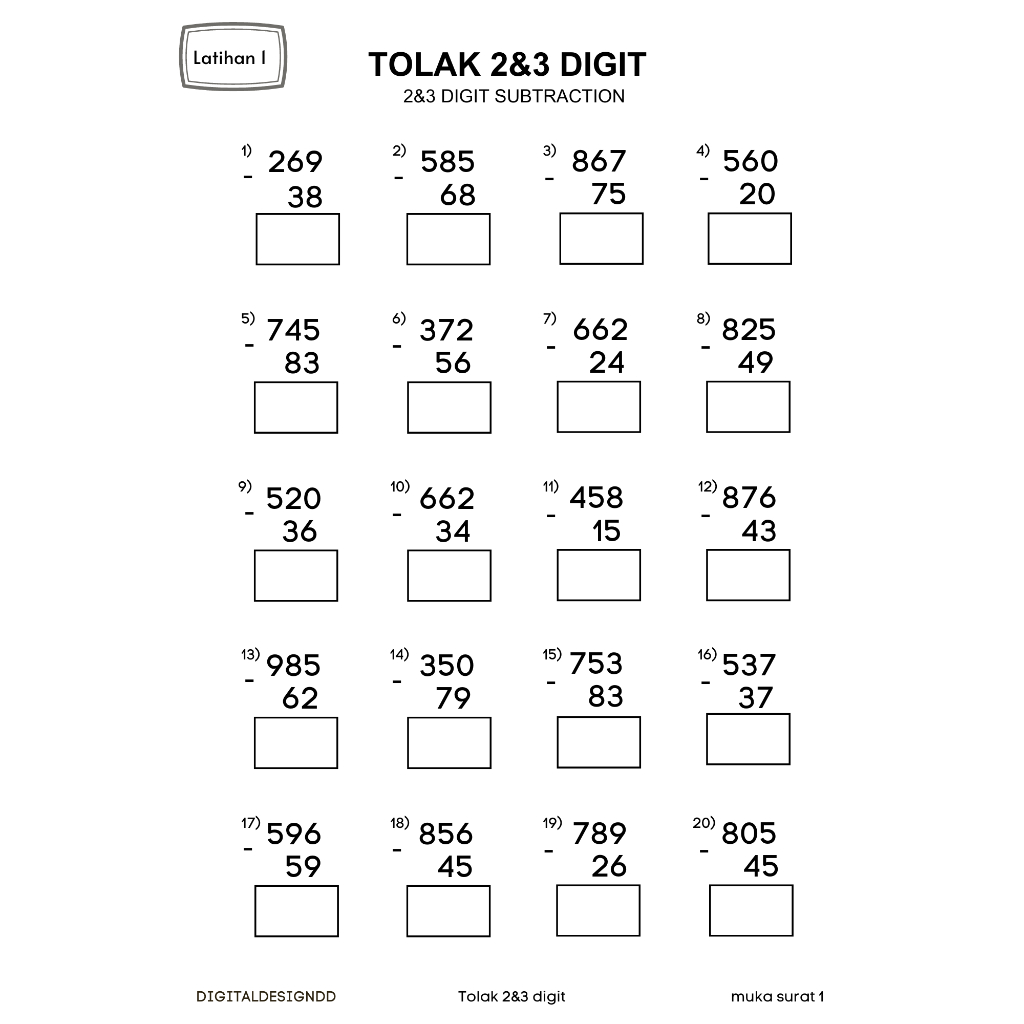PDF Latih tubi Latihan Matematik Math Drills Mathematics Workbook ...