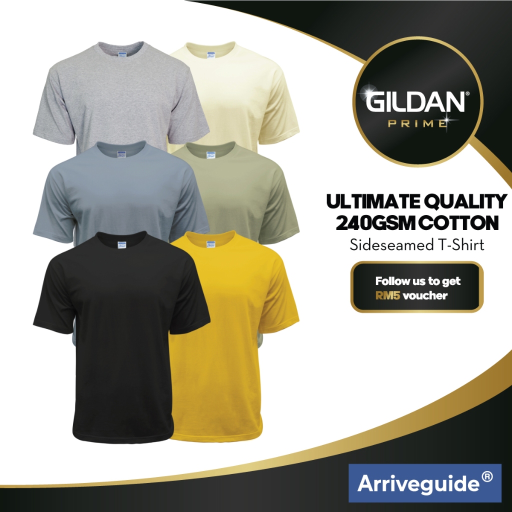 GILDAN PRIME x ARRIVE GUIDE Ultimate Cotton 240gsm Oversized T-Shirt ...