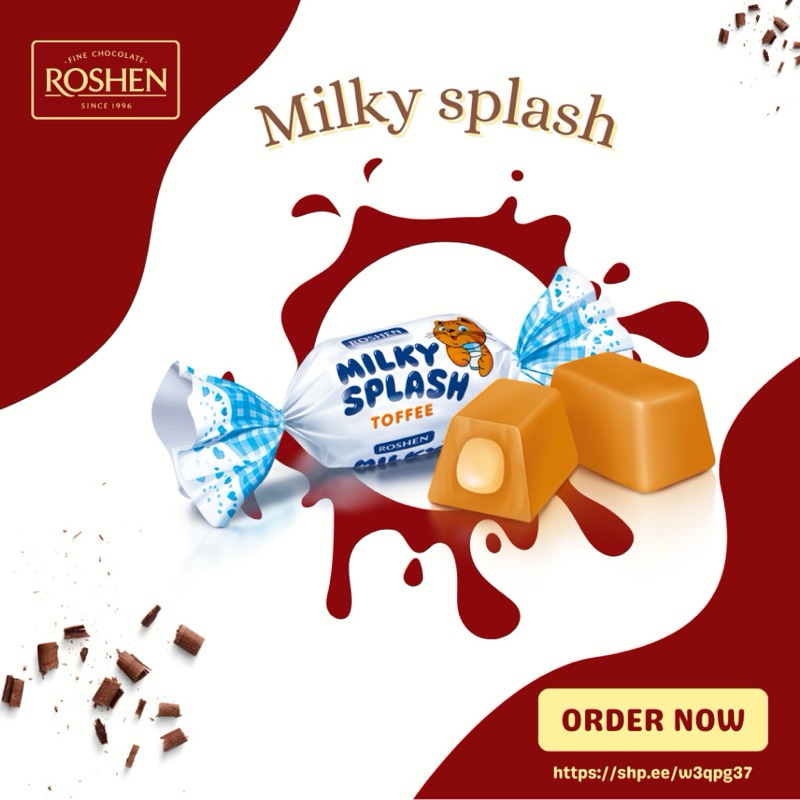 Roshen Milky Splash Toffee With A Milk Filling 1 KG | Shopee Malaysia
