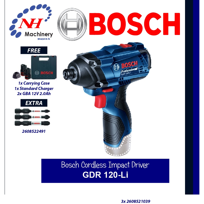 BOSCH GDR 120-LI - CORDLESS IMPACT DRIVER | Shopee Malaysia