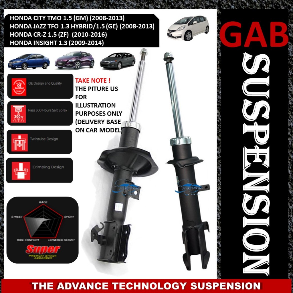 ORIGINAL SET GAB SUPER FRONT ABSORBER / REAR ABSORBER - HONDA CITY TMO ...