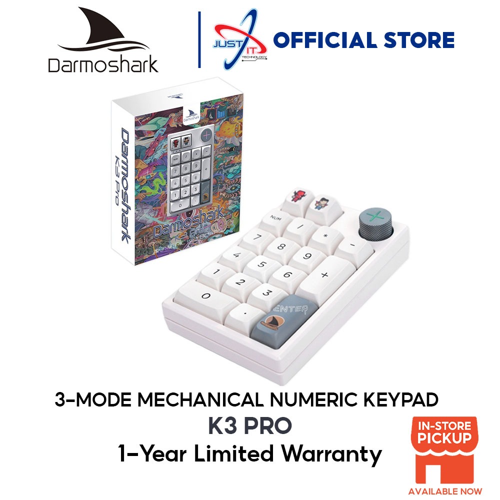 Darmoshark K3 Pro 3-Mode Numeric Keypad With Huano Mechanical Switches ...