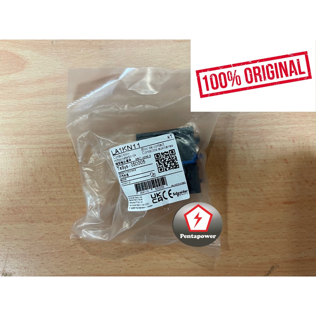 SCHNEIDER LA1KN11 Auxiliary contact block, TeSys K, 1NO + 1NC, front ...