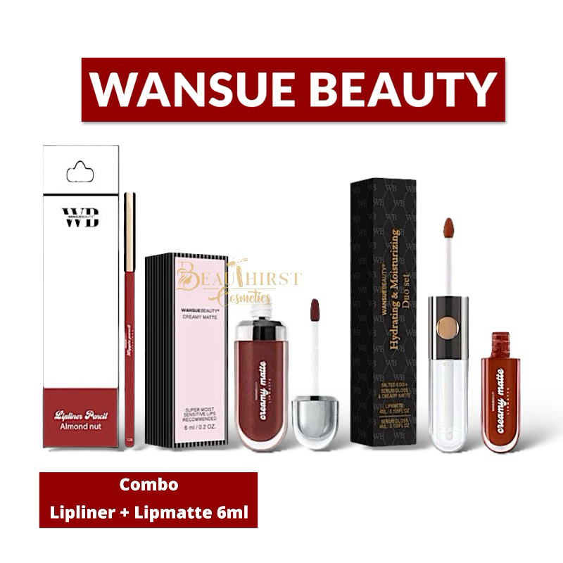 Wansue COMBO Lipmatte 6ml & Lipliner | Wansue DUO Lipmatte with ...