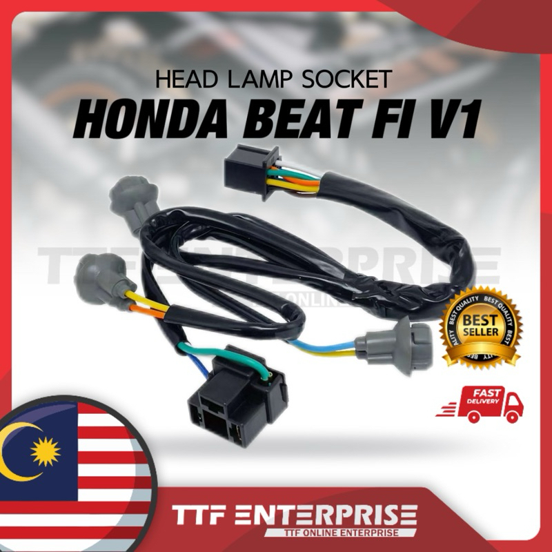 HONDA BEAT FI-V1 HEAD LAMP SOCKET LAMPU DEPAN SOCKET FRONT HEAD LIGHT ...