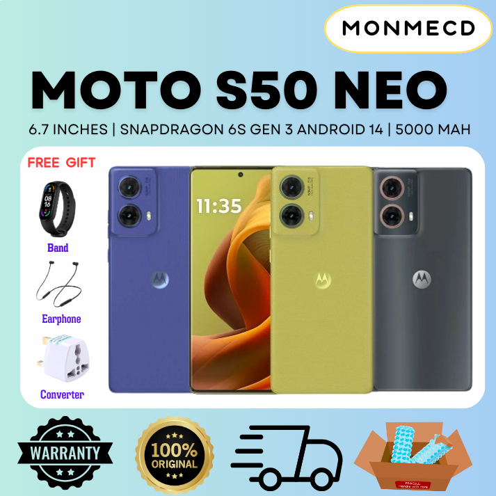 Motor S50 Neo Snapdragon 6sGen3 120HZ Curved screen moto S50 Neo 50MP Camera Android 14 5000 mAh ...