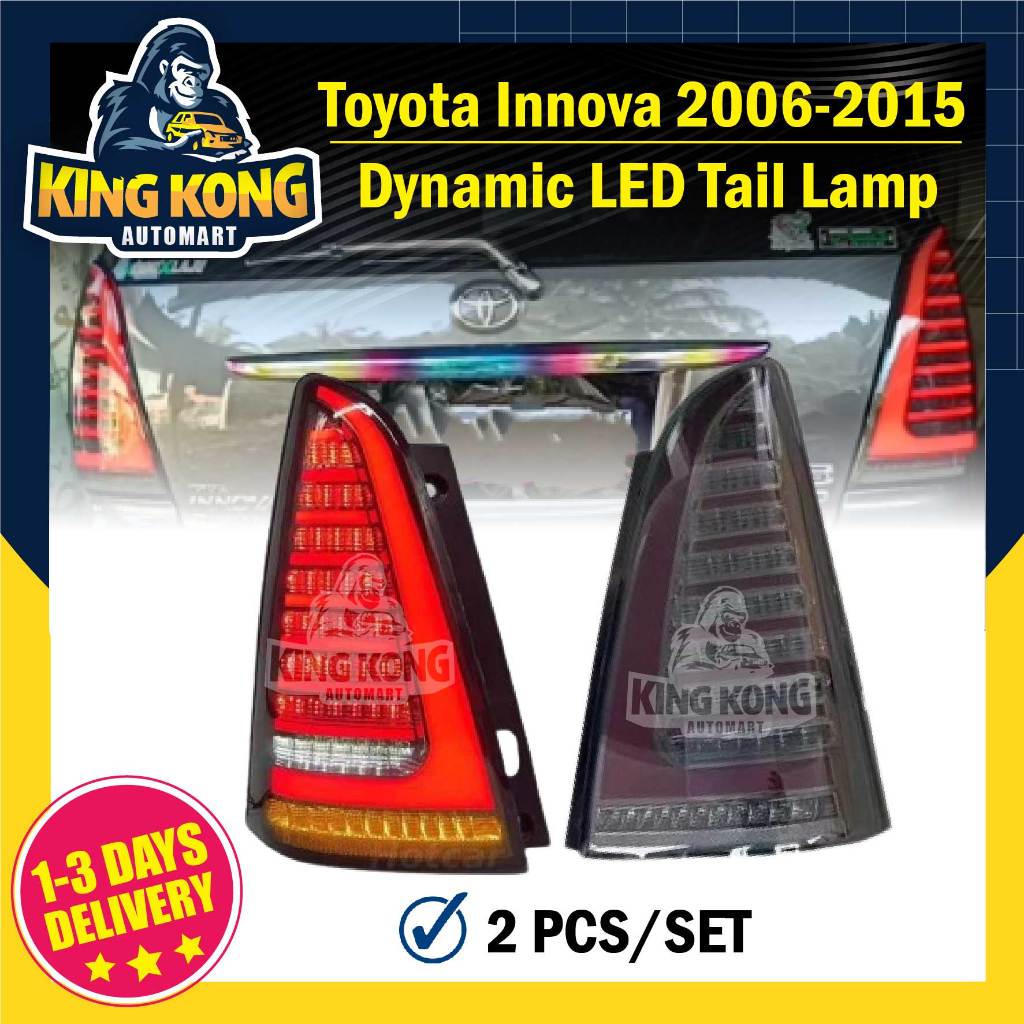 Toyota Innova 2006 - 2015 Dynamic Led Light Bar Tail Lamp With Signal ...