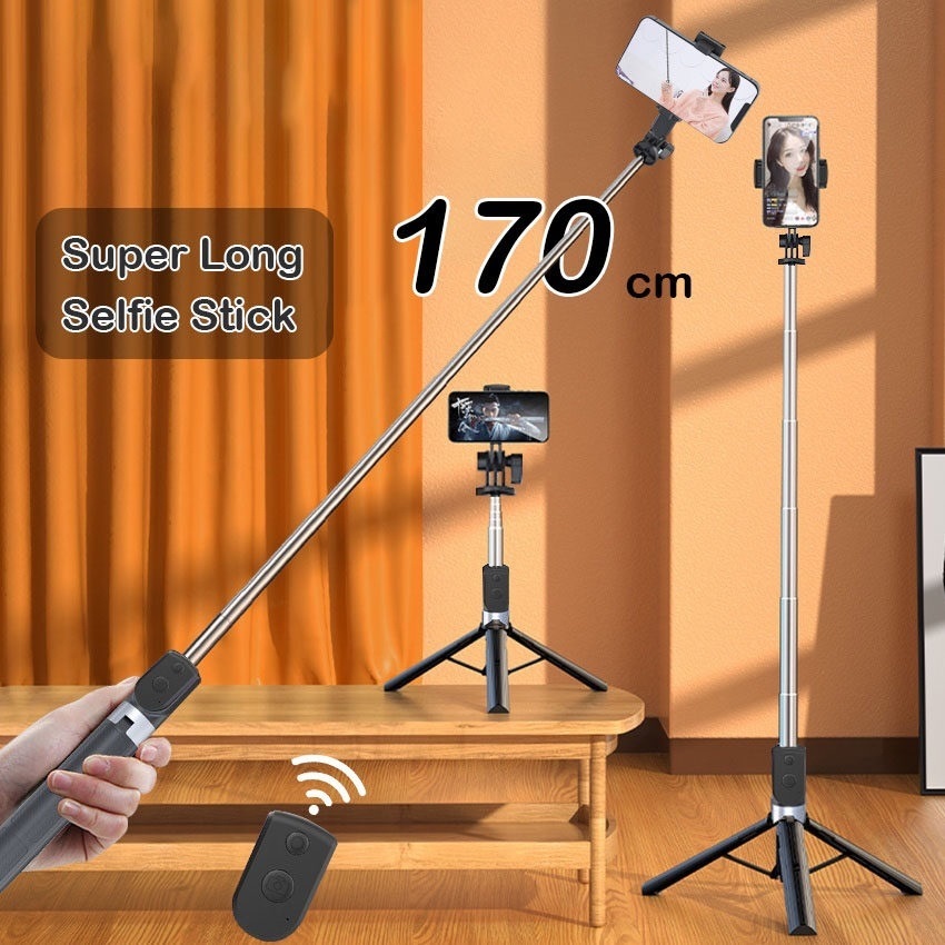 Bluetooth Selfie Stick 170cm Monopod With Remote Control 360° Rotate 3 ...