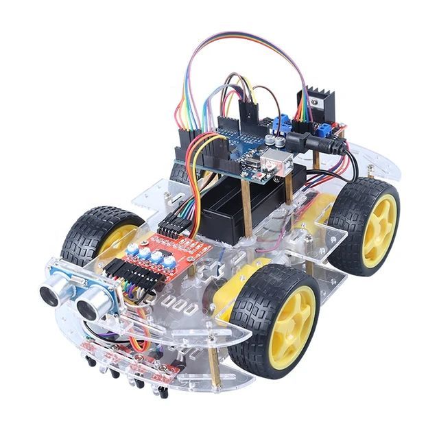 ZYC0041 DIY 4 Way Tracing And Obstacle Avoidance Robots Car Making Kit ...