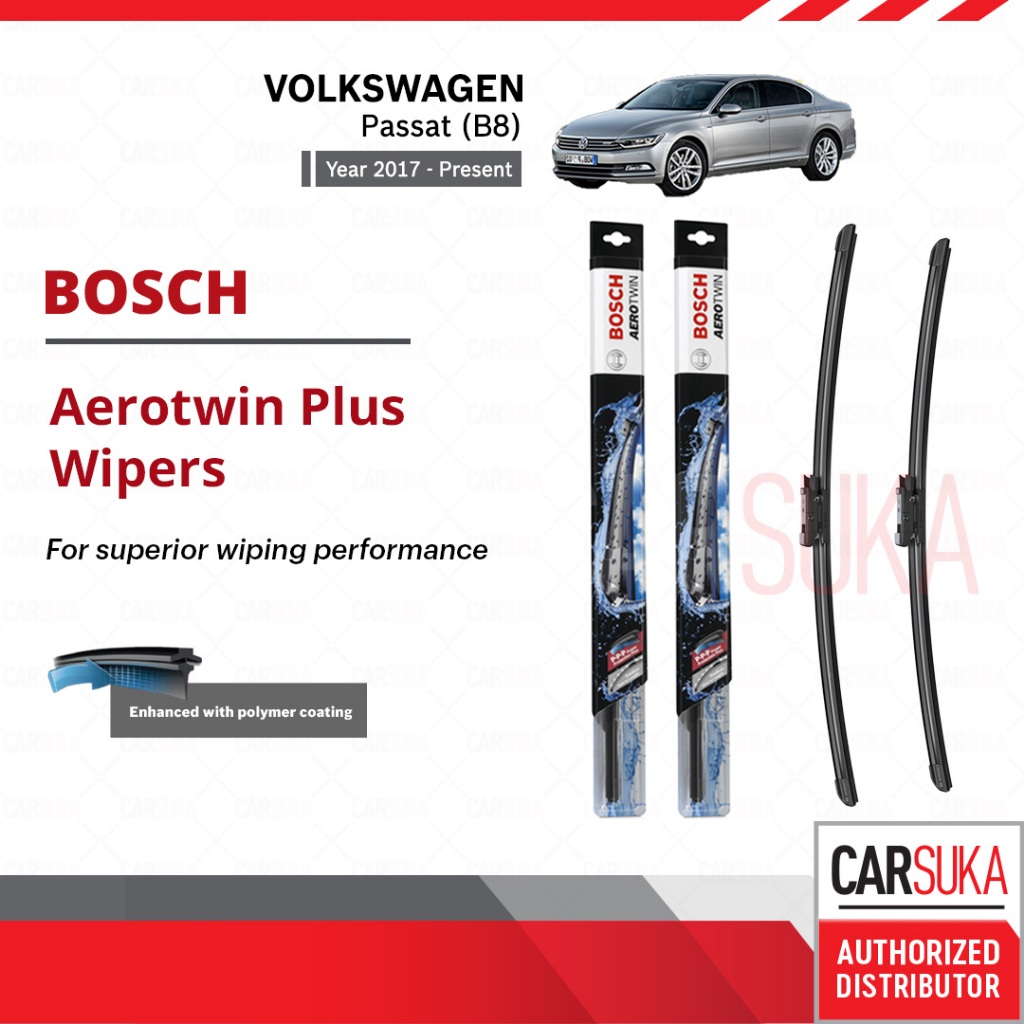 Bosch Aerotwin Plus Multi Clip Wiper Set for Volkswagen Passat B8 (26 ...
