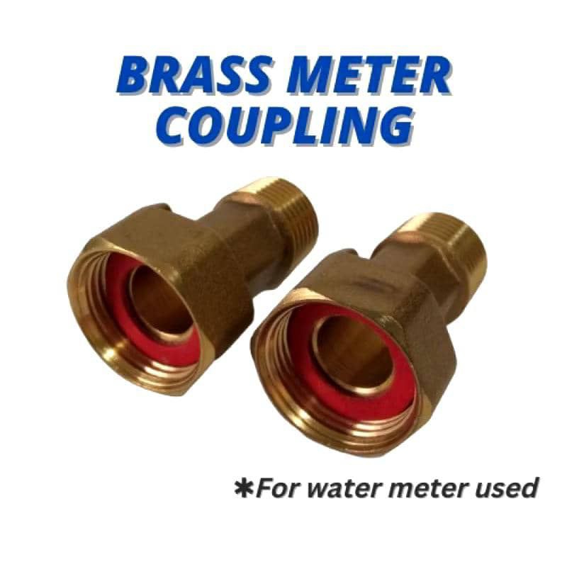 Water Meter Coupling 1/2" 1 Set ( 2 pieces) Standard Size For Meter ...