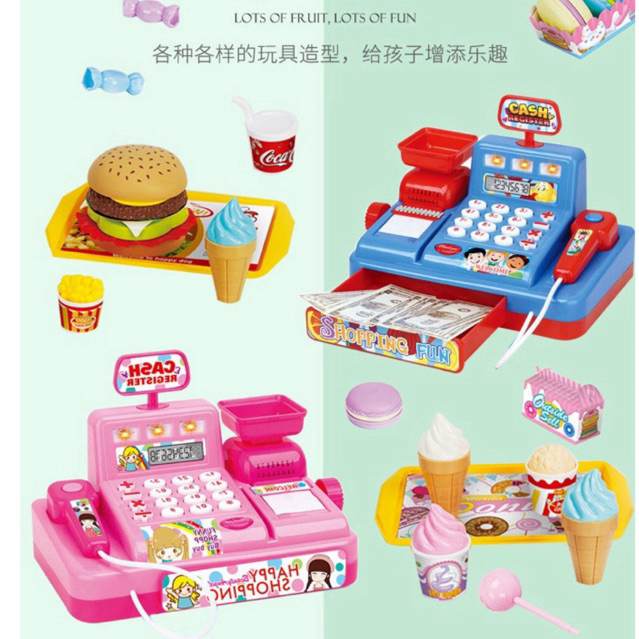 Kid Cash Cashier Money Register Machine Playset Toys Simulated Price ...