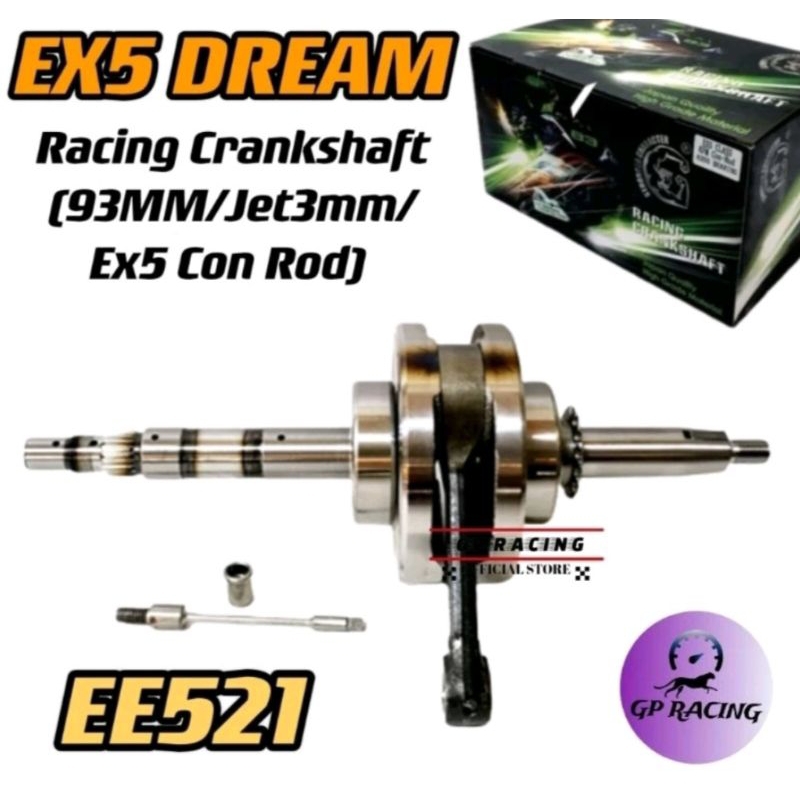 CRANKSHAFT RACING EX5 DREAM STRONGER DIAMETER 93MM JET ROD 3MM EX5 ...