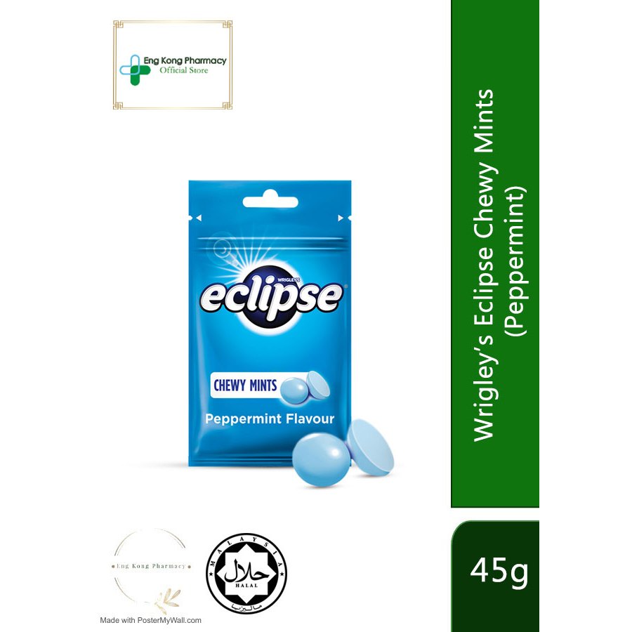WRIGLEY'S ECLIPSE CHEWY MINTS (PEPPERMINT) 45G | Shopee Malaysia