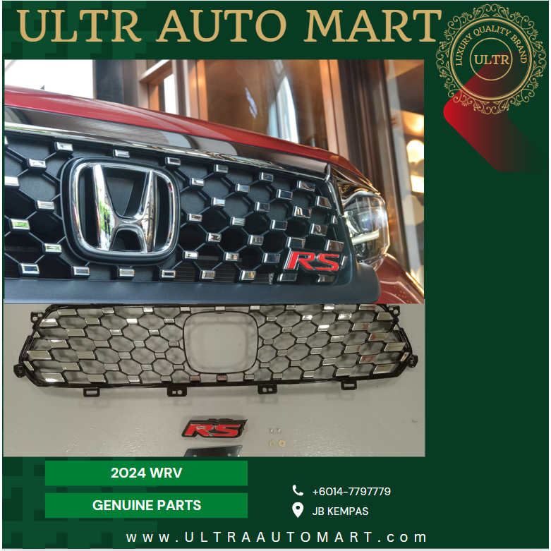 FREE LOGO HONDA WRV WR-V 2024 RS FRONT BUMPER GRILL GRILLE DIAMOND SPEC ...