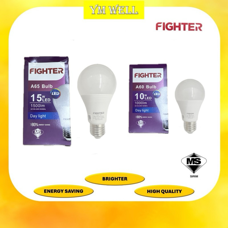 🔥Fighter Led Bulb SIRIM E27 10W 15W*ReadyStock* | Shopee Malaysia
