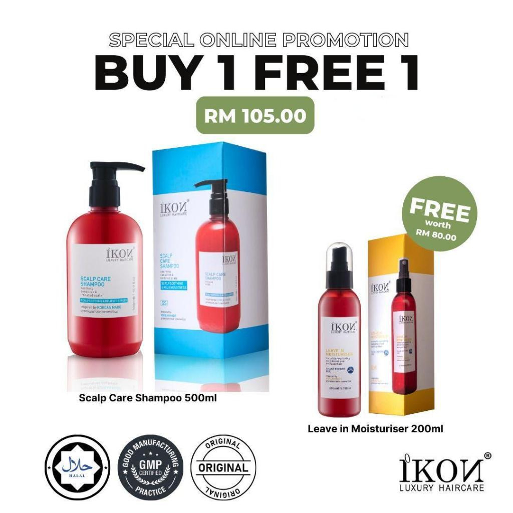 IKON Scalp Care Shampoo SS 500ml Soothing Sensitive & Irritated Scalp ...