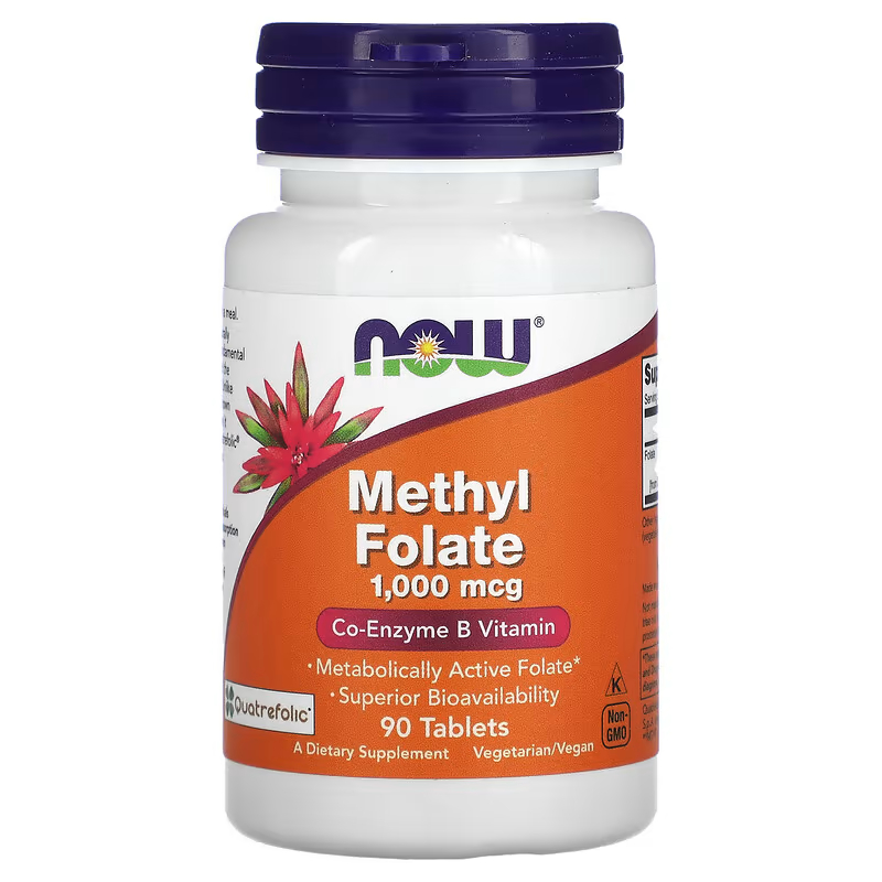 NOW Foods, Methyl Folate, 1,000 mcg, 90 Tablets | 5,000 mcg, 50 Veg ...