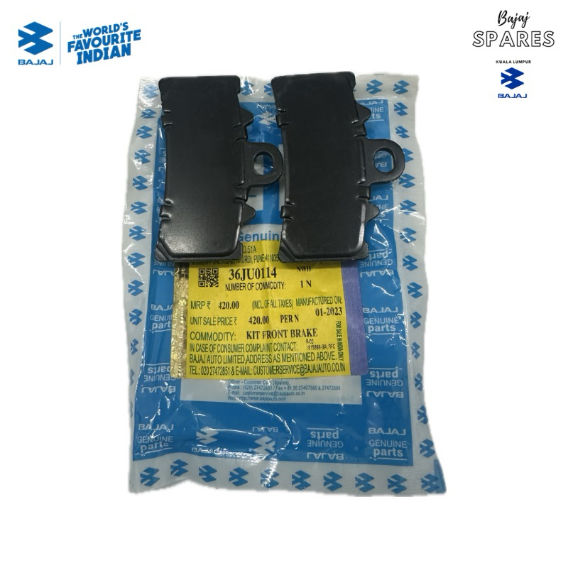 BRAKE PAD FRONT WITH SHIM DOMINAR V2 UG BAJAJ/ DUKE 390 KTM ORIGINAL ...