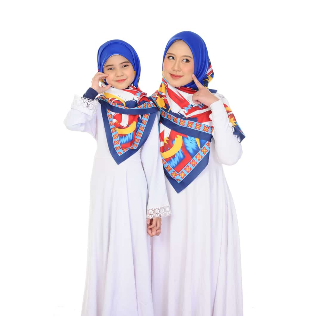 BAWAL COTTON MERDEKA LASER CUTE PREMIUM IBU DAN KNAK KNAK | Shopee Malaysia