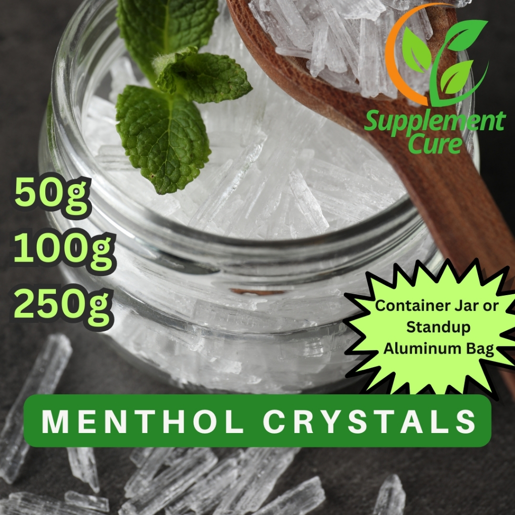 Menthol Crystal Food Grade Comes in Resealable Standup Bag Or Jar for ...