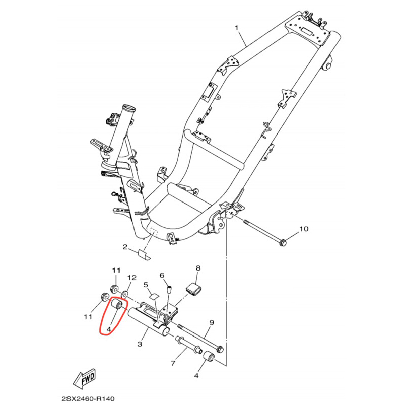 EGO AVANTIZ / SOLARIZ / EGO LC / EGO LC FI ENGINE BRACKET BUSH (G ...