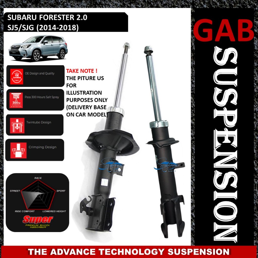 ORIGINAL GAB SUPER FRONT ABSORBER / REAR ABSORBER - SUBARU FORESTER 2.0 SJ5/SJG (2014-2018 ...