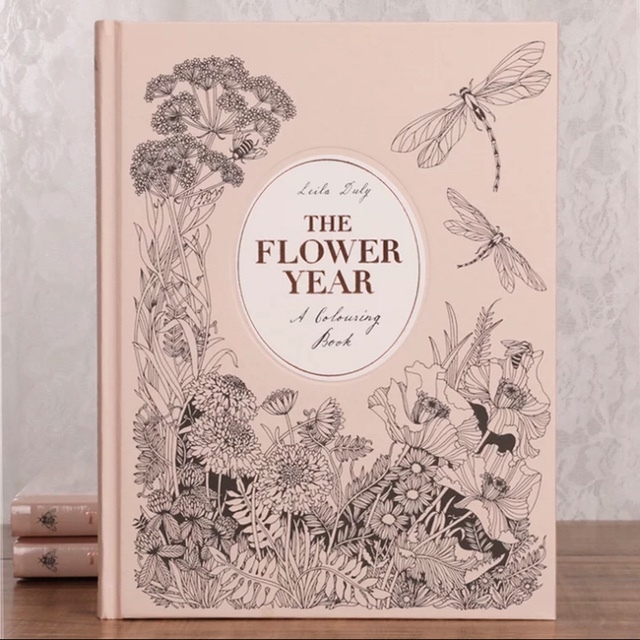 Buku Mewarna The Flower Year oleh Leila Duly | Coloring Book (104 ...