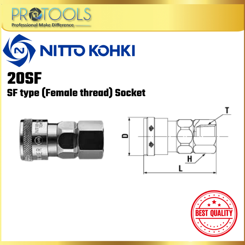 NITTO KOHKI HI CUPLA SF/SM/SH Socket - Universal purpose couplings for ...