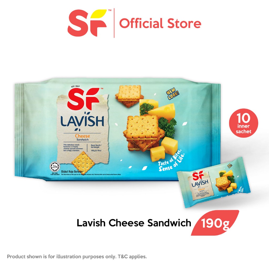 190g Biskut Keju Berkrim | 190g Lavish Sandwich Biscuit (Cheese Flavour ...